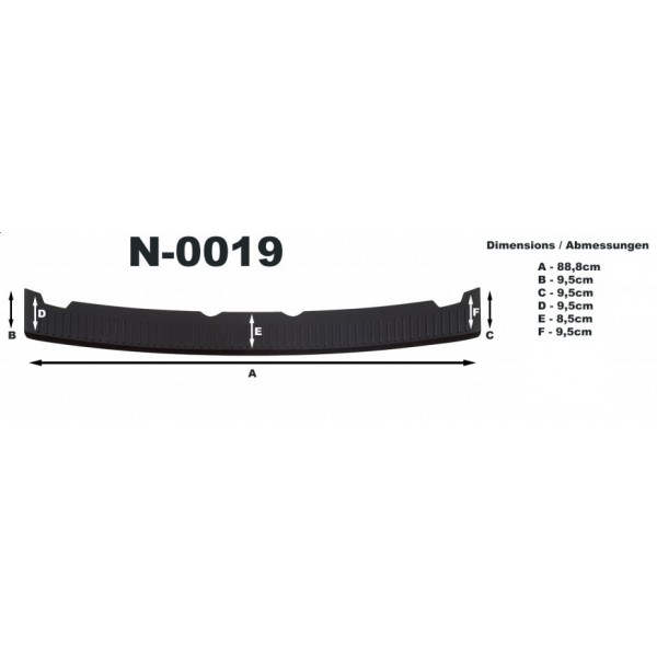 N019 Protectie prag incarcare portbagaj auto Hyundai i10 2008-2013 ...